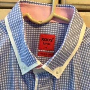 XOOS CA | Shirts | Xoos Ca Rock Mens Blue And White Dress Shirt | Poshmark